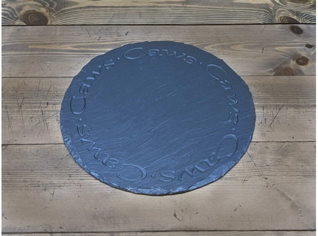 Slate Cheese Boards : Welsh Slate Round Cheeseboard | Deep Engraved ...