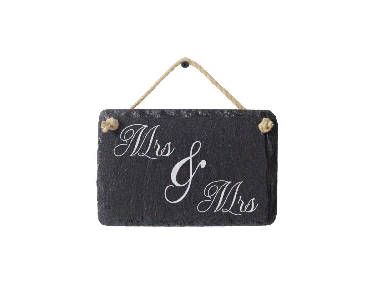 Slate Hanging Signs : Mrs and Mrs Wedding Sign | Slate House