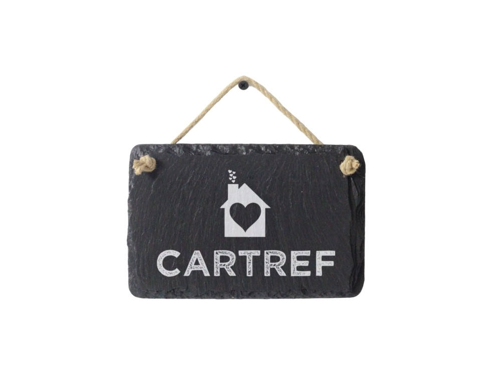 Slate Hanging Signs : Cartref Welsh slate sign | Welsh Slate Sign Home ...
