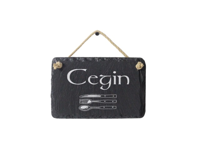 Slate Hanging Signs : Welsh Slate Cegin sign | Welsh slate kitchen ...