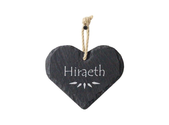 Slate Hanging Signs : Medium Welsh slate heart 'Hiraeth' | Slate House