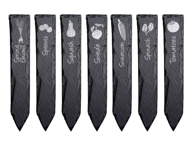Plant Markers : Vegetable Garden Slate Plant Markers | Garden ...