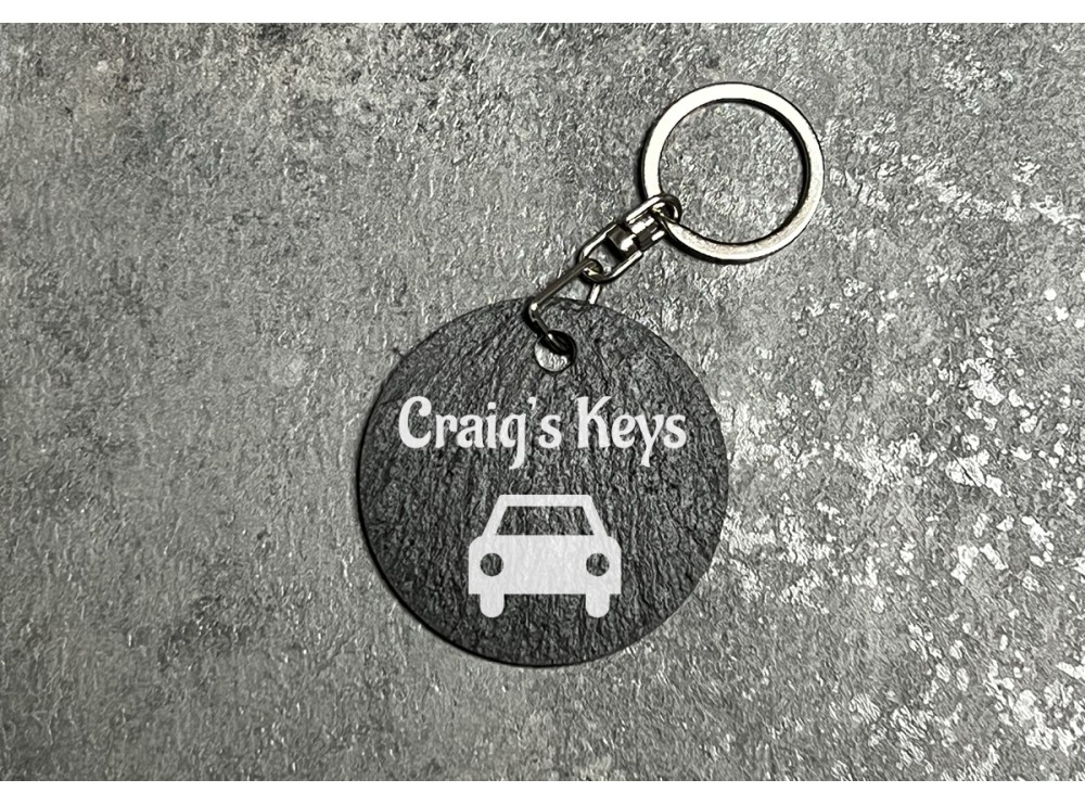 Personalised Keyrings & Fridge Magnets : Personalised Welsh Slate Key Ring
